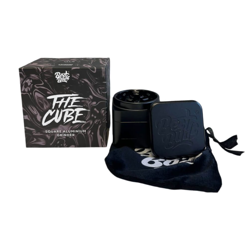 Best Buds ''The Cube'' Broyeur/Grinder Carrée en Aluminium - Noir ...